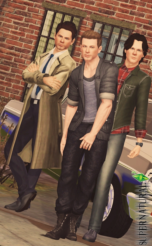 Sam, Dean & Castiel - Supernatural Sims by Misty In The Blue Box - Симы ...