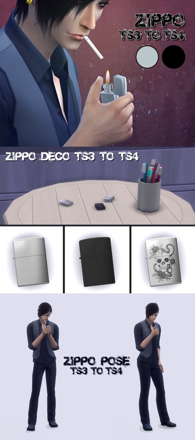 Зажигалка как аксессуар и как декор + позы Zippo Set by MahuyuSim ...